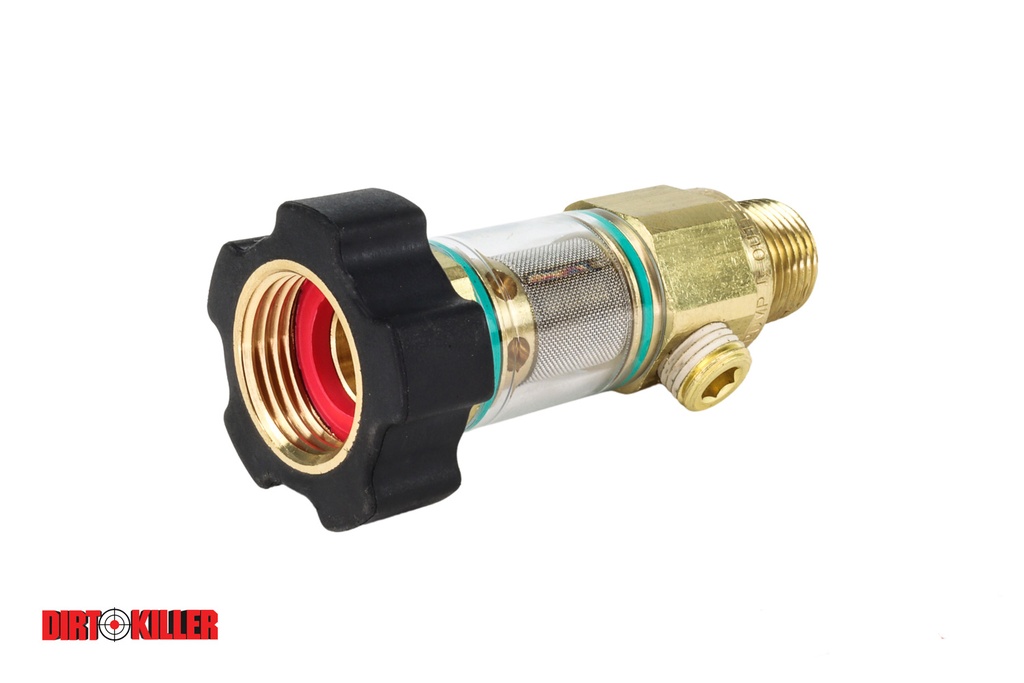 3/8" Clear Water Inlet Strainer With No Bypass Port | Dirt Killer